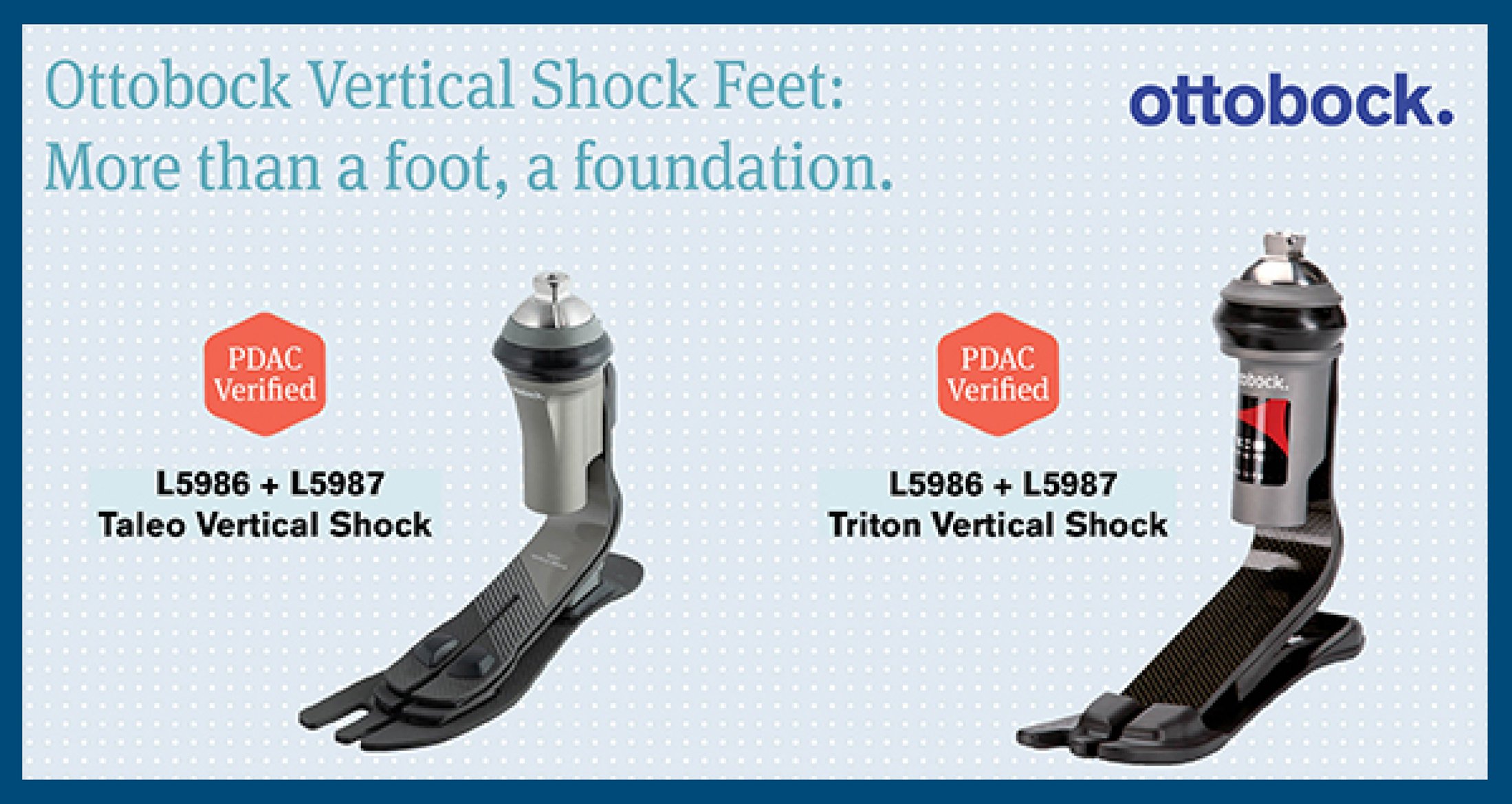 Ottobock Vertical Shock Feet: More than a foot, a foundation.